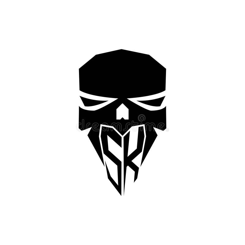 SK Initial Head Skull ESport Logo Stock Vector - Illustration of gaming ...
