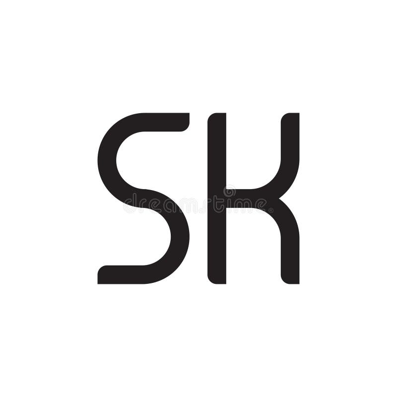 Sk Initial Letter Vector Logo Icon Stock Vector - Illustration of ...