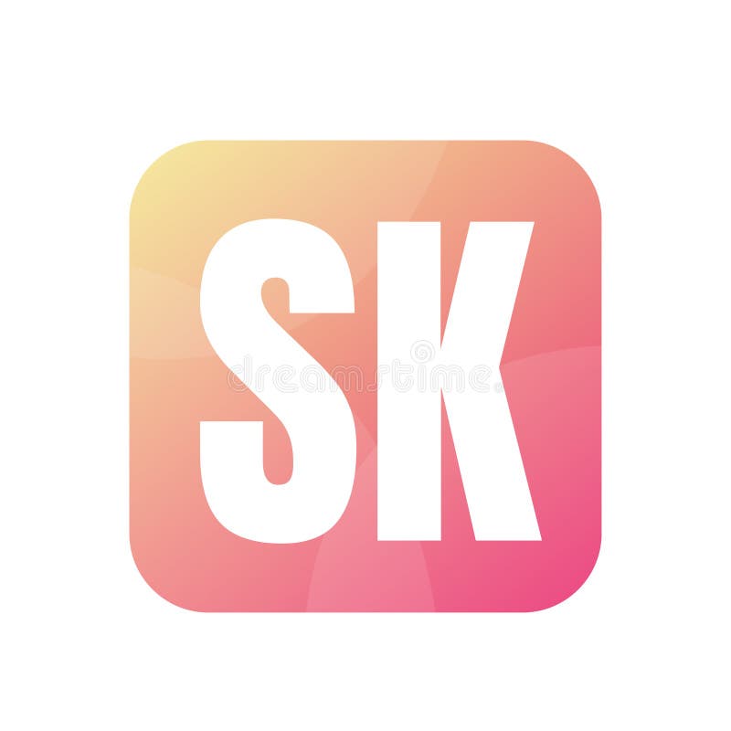 SK Letter Logo Design with Simple Style Stock Vector - Illustration of ...