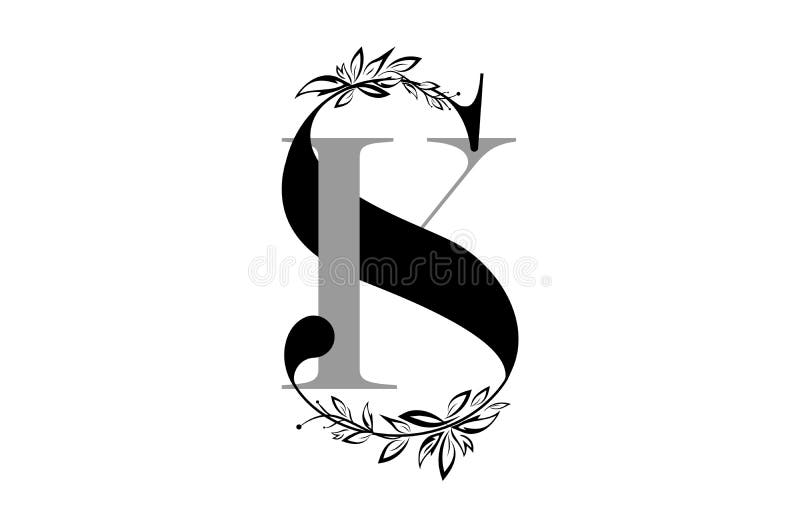 SK Logo in Floral Style. Letter S and K Monogram Golden Logo Stock ...