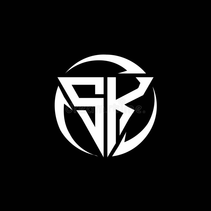 SK Logo Monogram Design Template Stock Vector - Illustration of black ...
