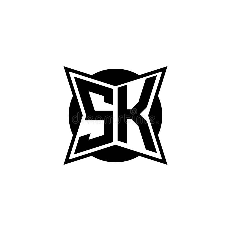 SK Logo Monogram Geometric Modern Design Stock Vector - Illustration of ...