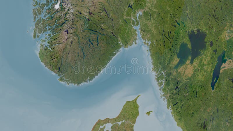 Skagerrak. Bounding Box. Satellite Map Stock Illustration ...