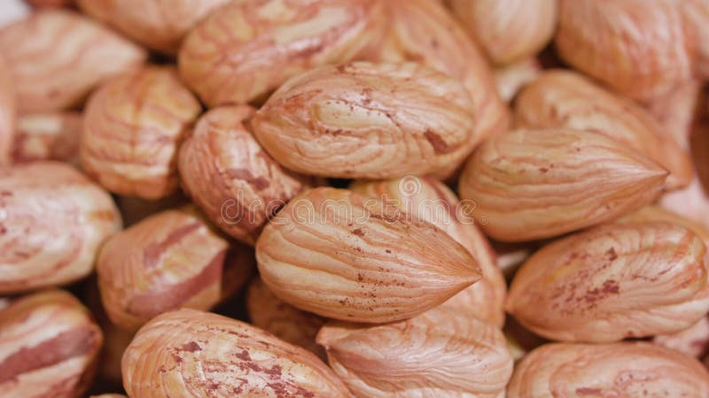 Skalad mandelcloseup fotografering för bildbyråer. Bild av natur ...