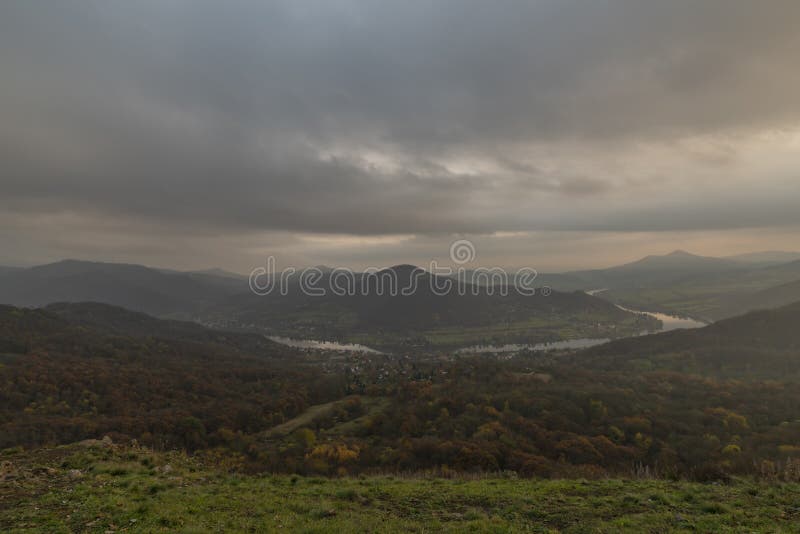 Skalky View Point Over Valley of River Labe Stock Image - Image of ...