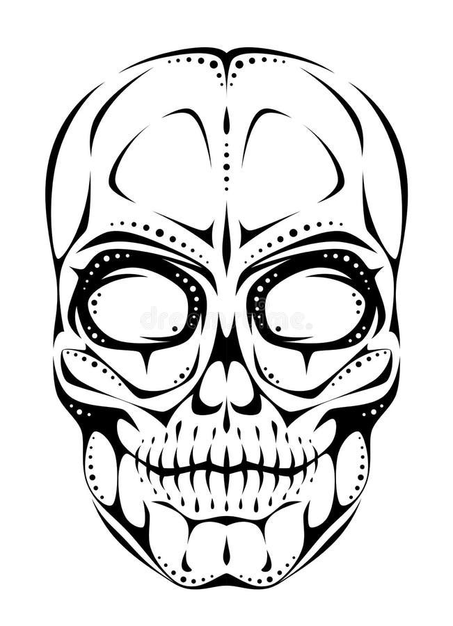 Skalle vektor illustrationer. Illustration av teckning - 46350610