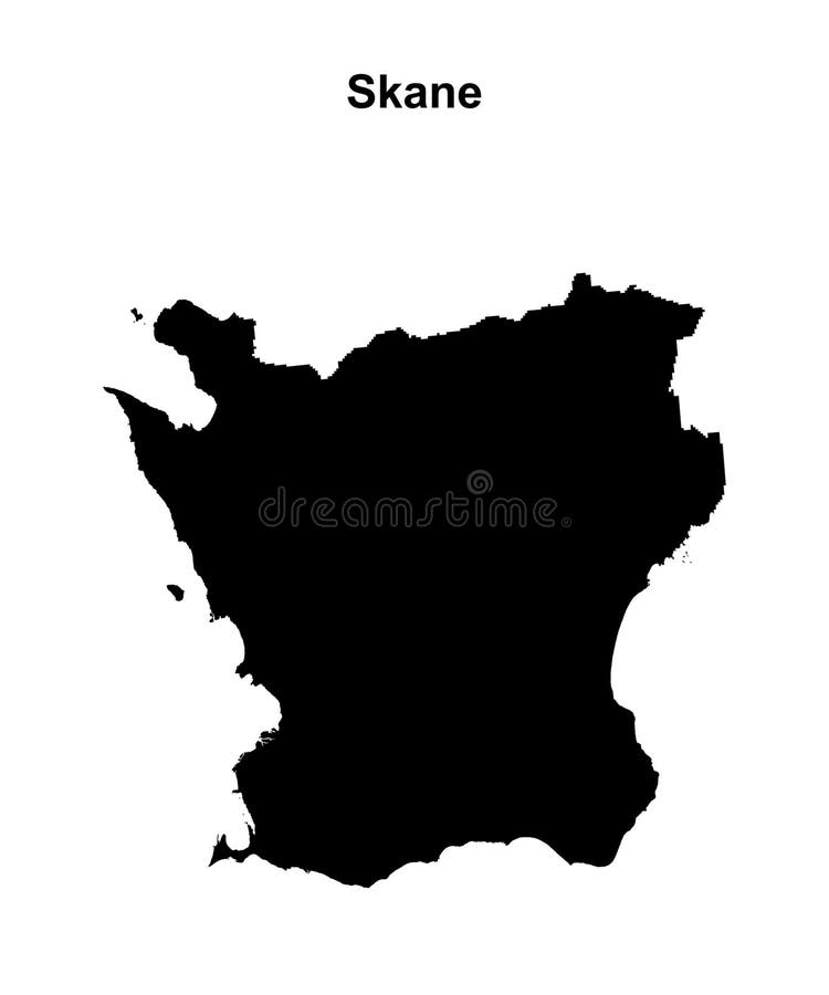 Skane outline map stock vector. Illustration of tourism - 360656991