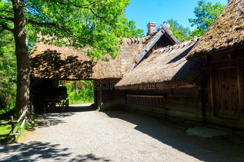 Skansen Open-air Museum in Stockholm, Sweden Stock Image - Image of roof, home: 368214935