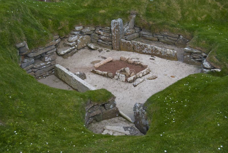Skara Brae stock image. Image of landmark, scotland, wall - 7161967
