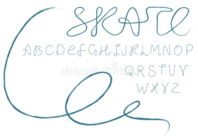 Skate alphabet stock vector. Illustration of snow, letter - 22038494