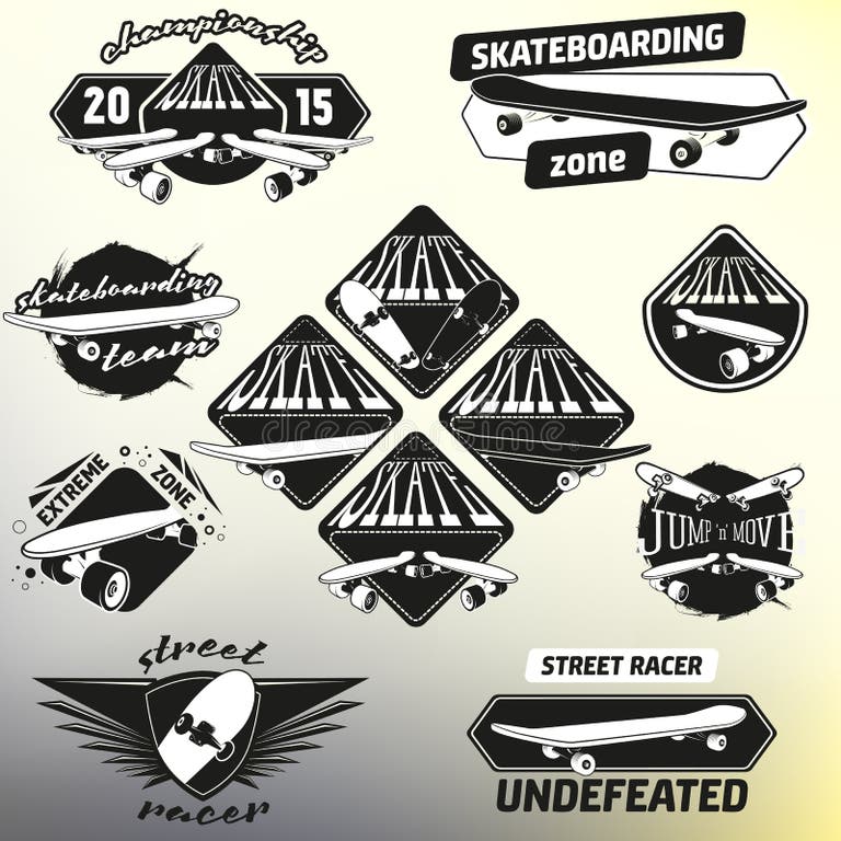 Skateboard Emblems Stock Illustrations – 182 Skateboard Emblems Stock ...