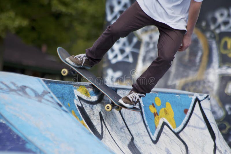 Skate boarding stock photo. Image of urban, paint, exterior - 24107756