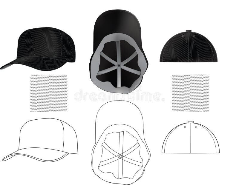 Blank Cap stock vector. Illustration of black, side, headwear - 14522421