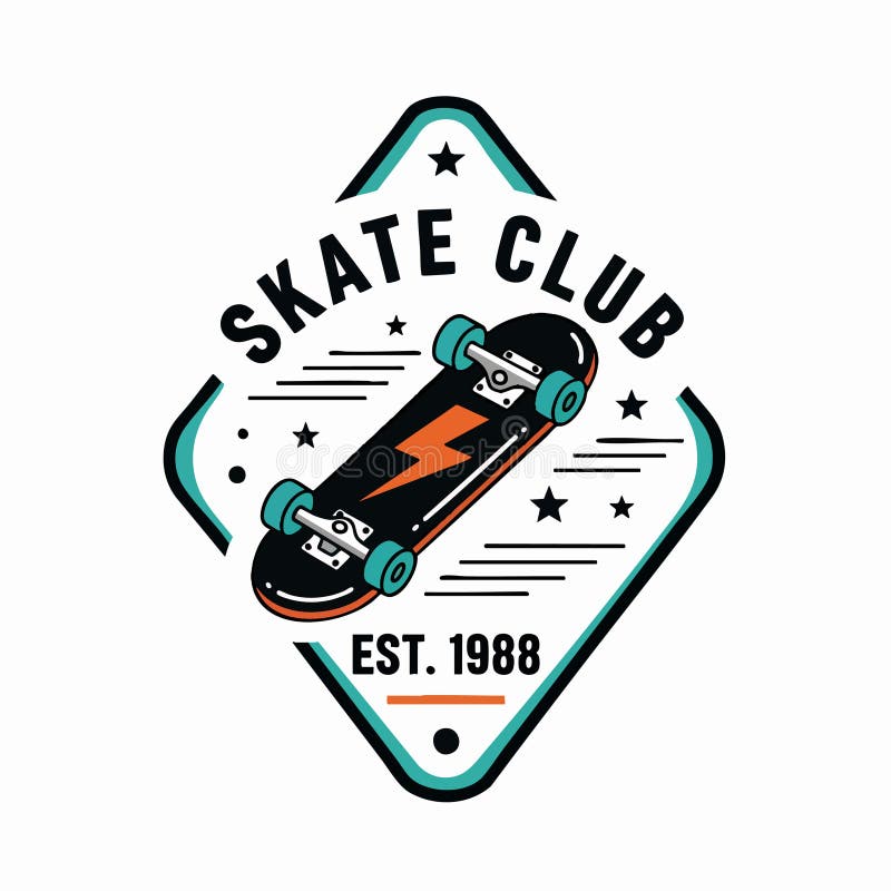 Retro Skateboard Logo Stock Illustrations – 1,713 Retro Skateboard Logo ...