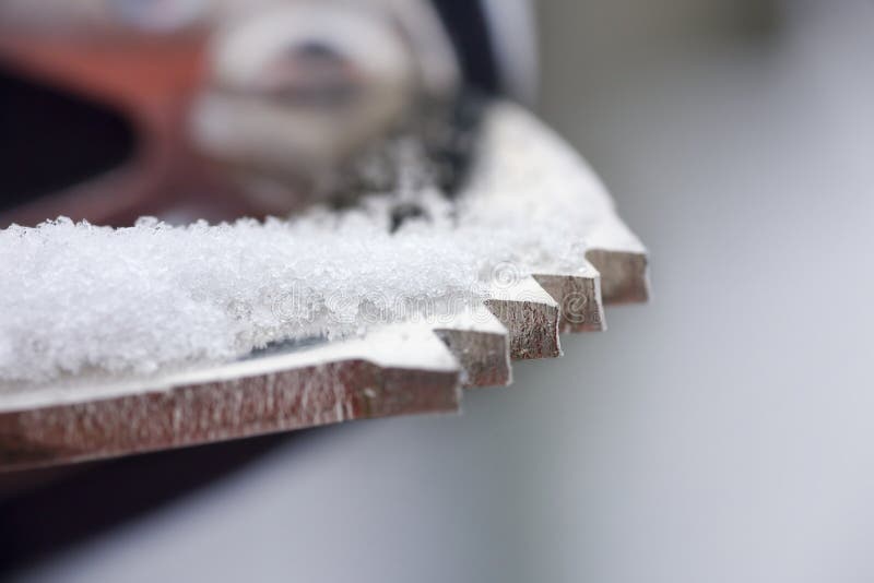 Skate Marks on the Surface of an Outdoor Ice Rink Stock Image - Image ...