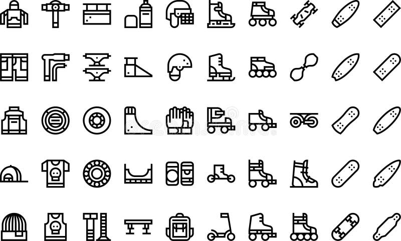Skate Icons High-Quality Vector Icons Collection with Editable Stroke ...