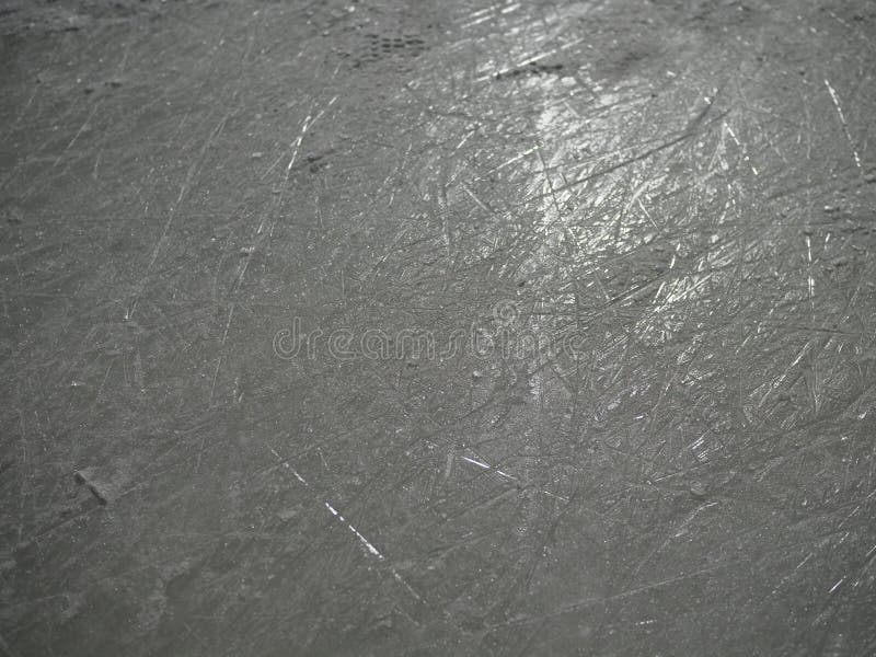 Skate Marks on the Ice Surface of an Ice Rink Stock Photo - Image of ...