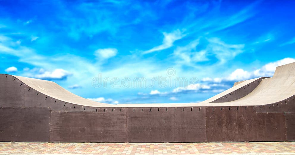 Big jumps in skate park. stock image. Image of skateboarding - 140000389