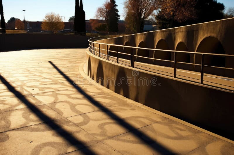 Skate Park Shadow Patterns from a Sunny Day Stock Image - Image of ...
