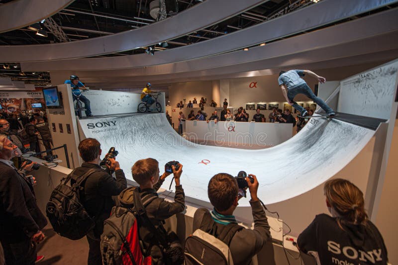 Skate Ramp for Testing Sony Digital Cameras.. Editorial Stock Photo ...