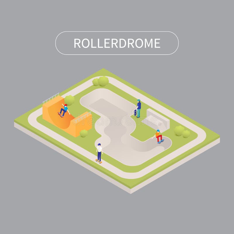 Roller Skating Stadium Stock Illustrations – 65 Roller Skating Stadium ...