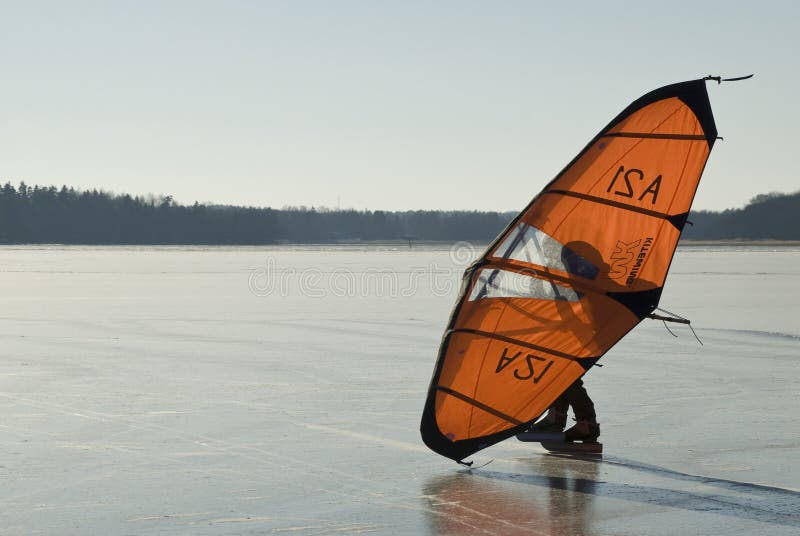 Skate sailing smooth ice editorial image. Image of wind - 27574230