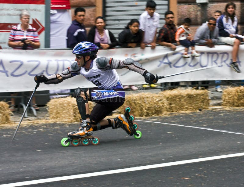 Skate Slalom European Cup editorial photography. Image of italy - 9599217