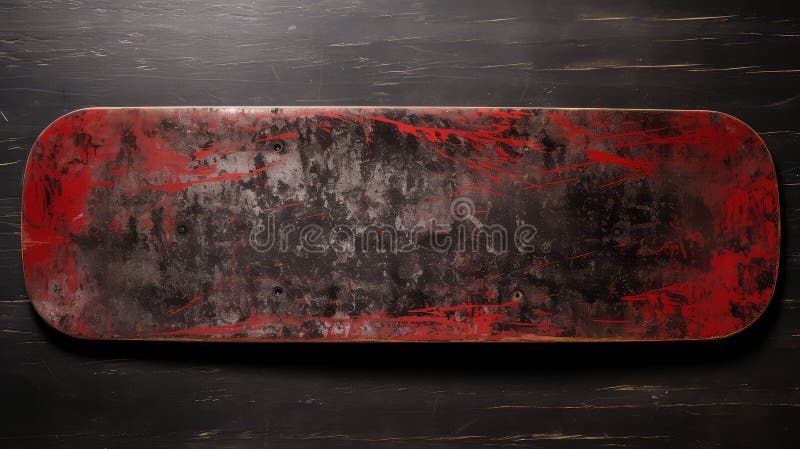 Skateboard Black and Red Grunge Stock Illustration - Illustration of ...