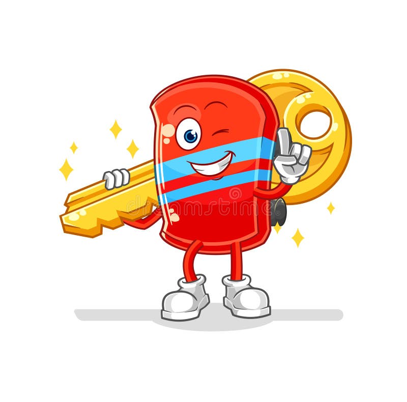 Skateboard Carry the Key Mascot. Cartoon Vector Stock Vector ...