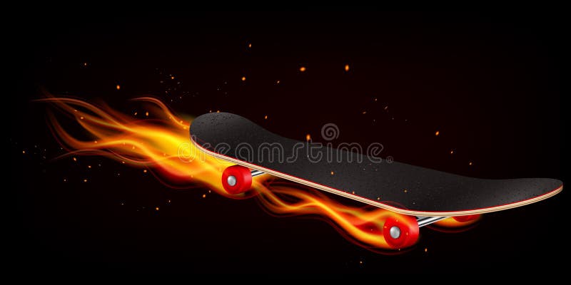 Skateboarder Fire Stock Illustrations – 102 Skateboarder Fire Stock ...