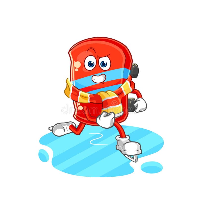 Skateboard Ice Skiing Cartoon. Character Mascot Vector Stock Vector ...