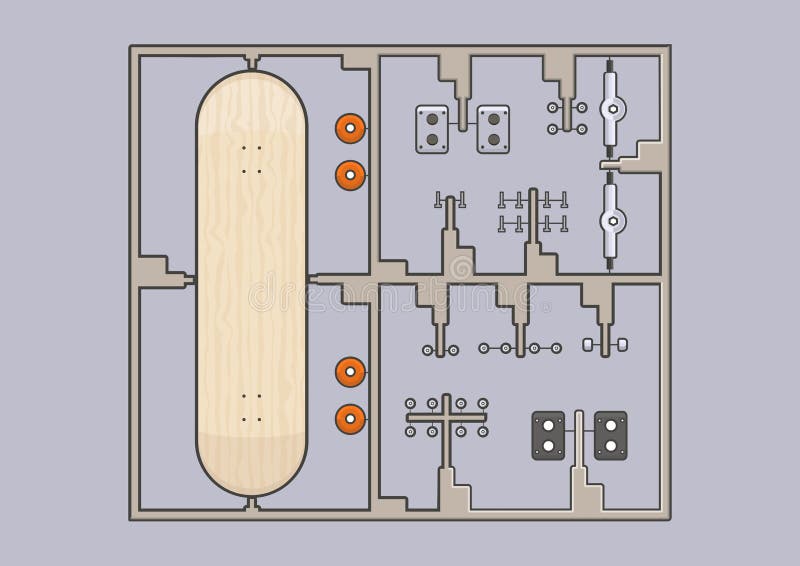 Skateboard parts stock vector. Illustration of design - 58082923