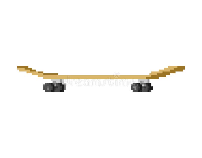 Skateboard Pixel Art. Board for Riding 8 Bit Stock Vector ...