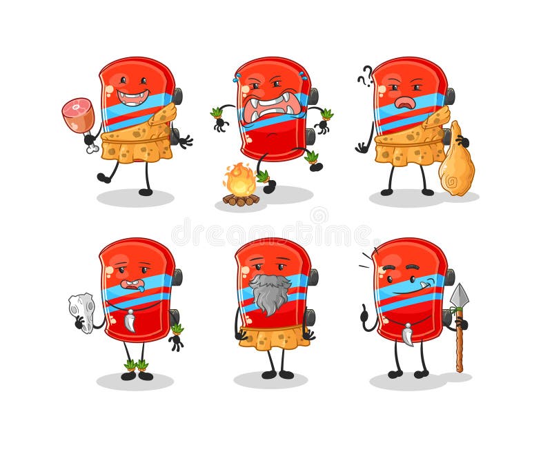 Skateboard Primitive Man Group Character. Mascot Vector Stock ...