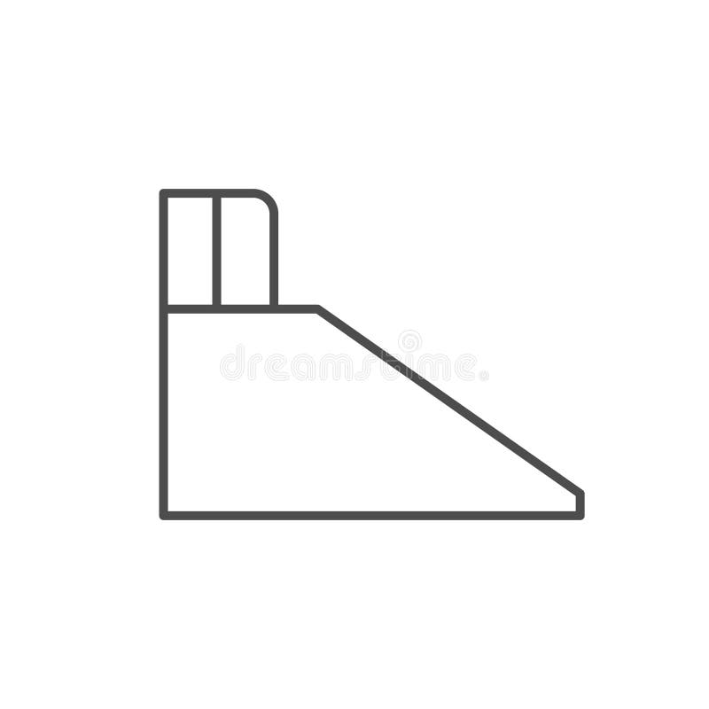Skateboard Ramp Line Outline Icon Stock Vector - Illustration of icon ...