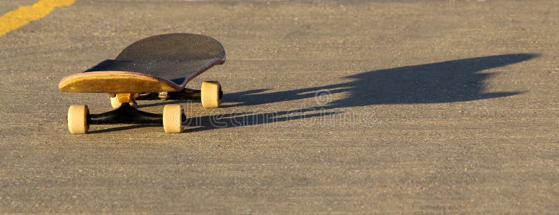 Skateboard and shadow stock image. Image of hobbies, sports - 57753329