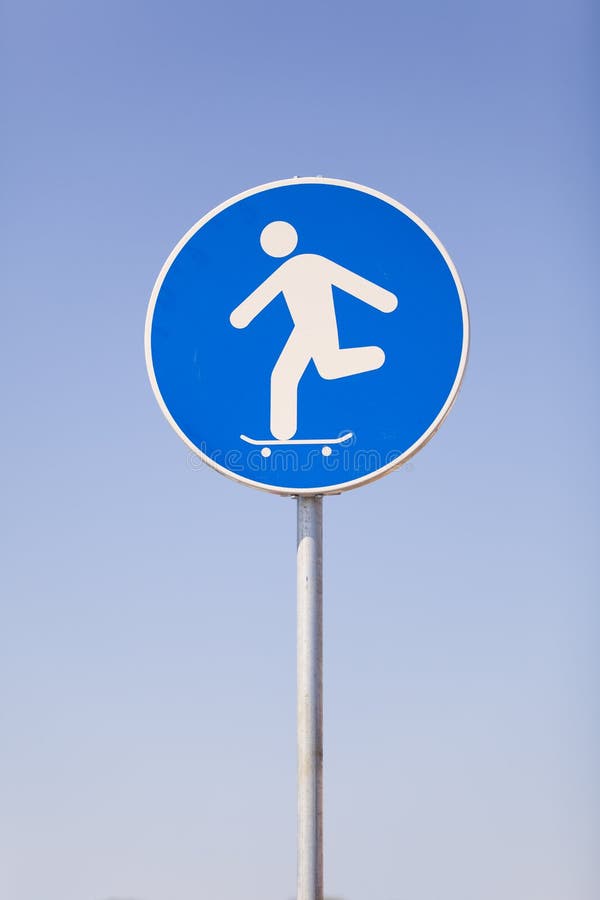 Skateboard sign stock photo. Image of kids, sign, zone - 35610144