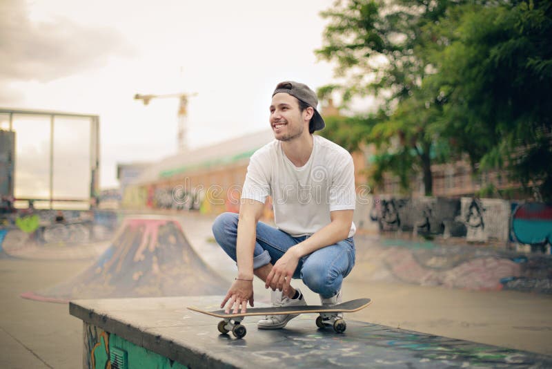 Guy skateboarding stock photo. Image of extreme, street - 11175656