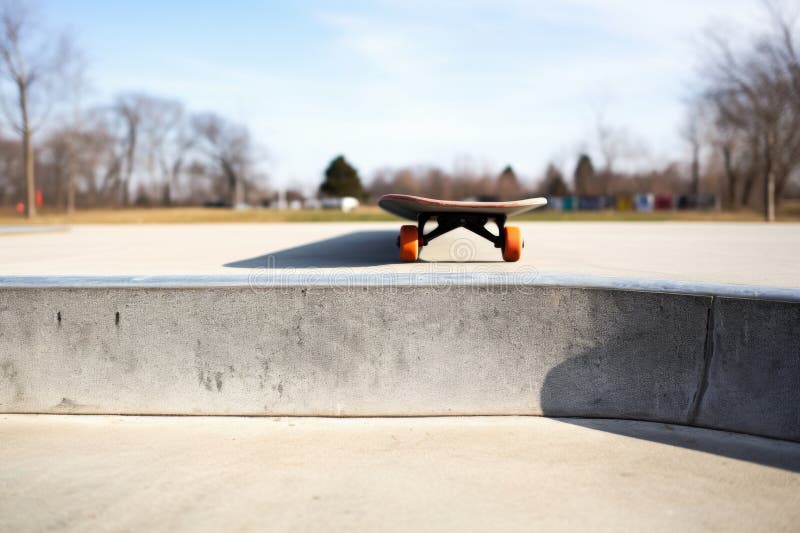Skateboard on a Skatepark Ramp, Nobody Around Stock Illustration ...