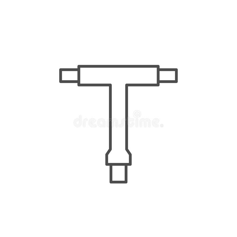 Skateboard Tool Line Outline Icon Stock Vector - Illustration of ...