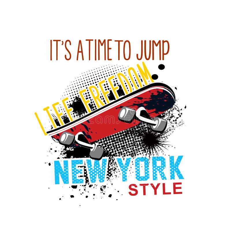 Skateboard Typography T Shirt Mock Up Stock Vector - Illustration of ...