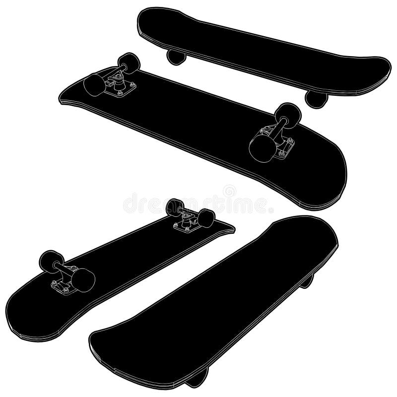 Skateboard Vector. Illustration Isolated on White Background. a Vector ...