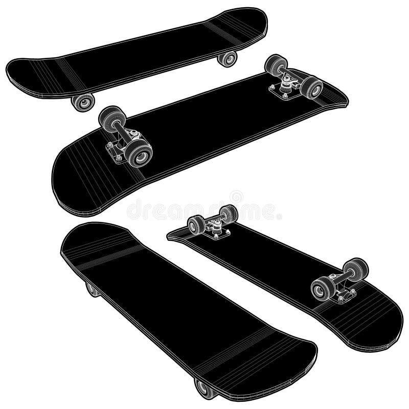Skateboard Vector. Illustration Isolated on White Background. a Vector ...