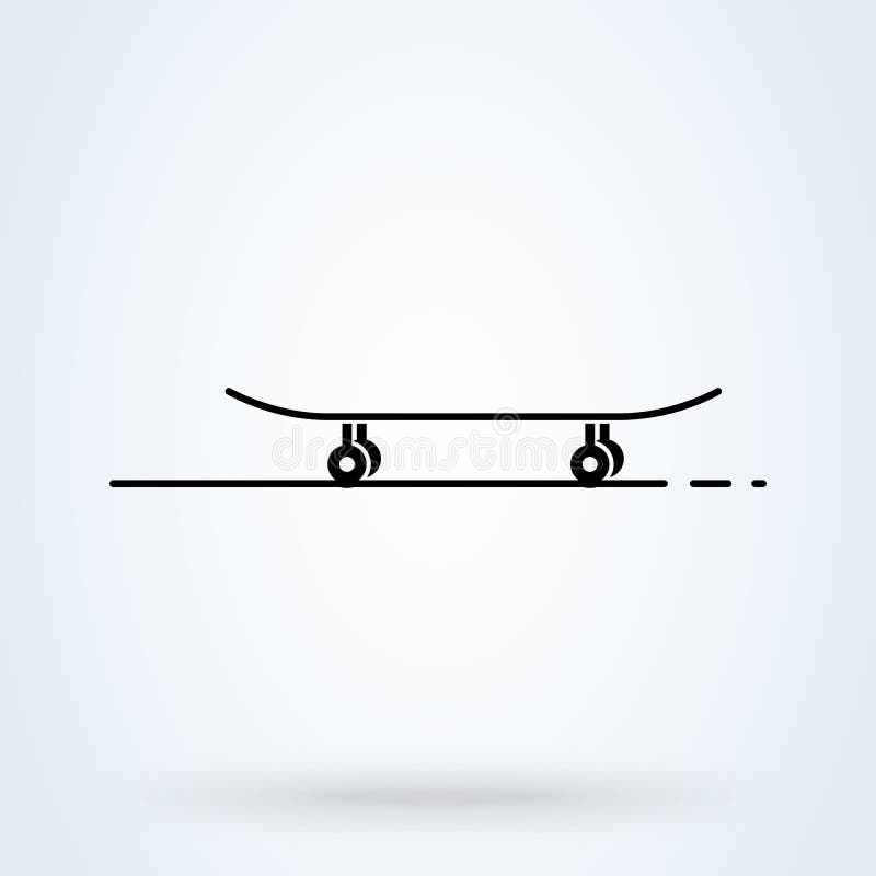 Skateboard Vector Simple Modern Icon Design Illustration Stock Vector ...