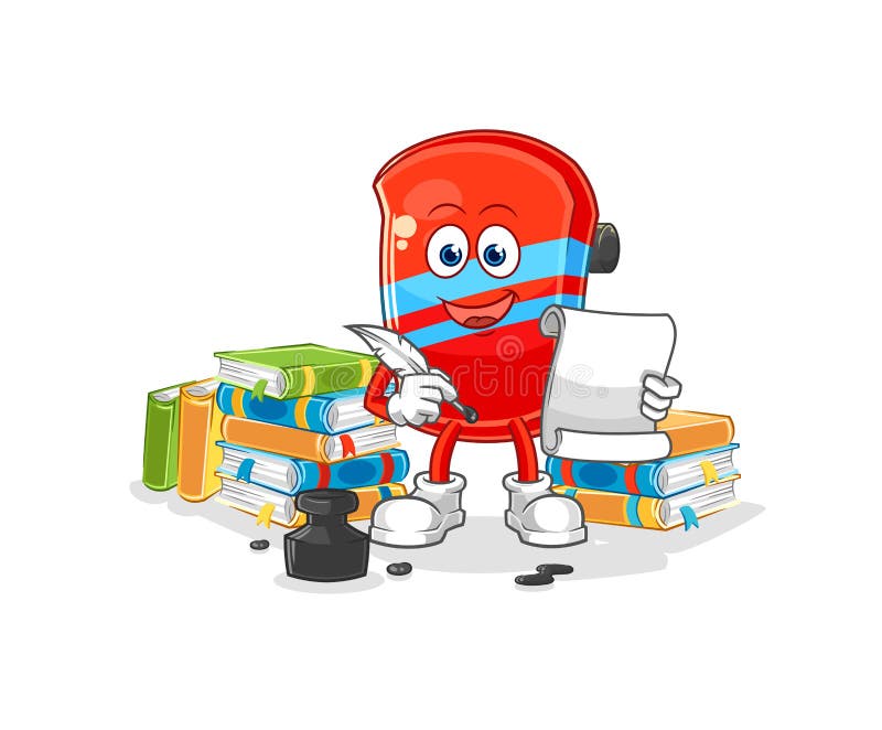 Skateboard Writer Vector. Cartoon Character Stock Vector - Illustration ...