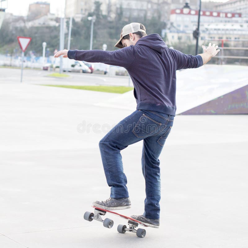 Skateboarder in action. stock photo. Image of skate, people - 37366968