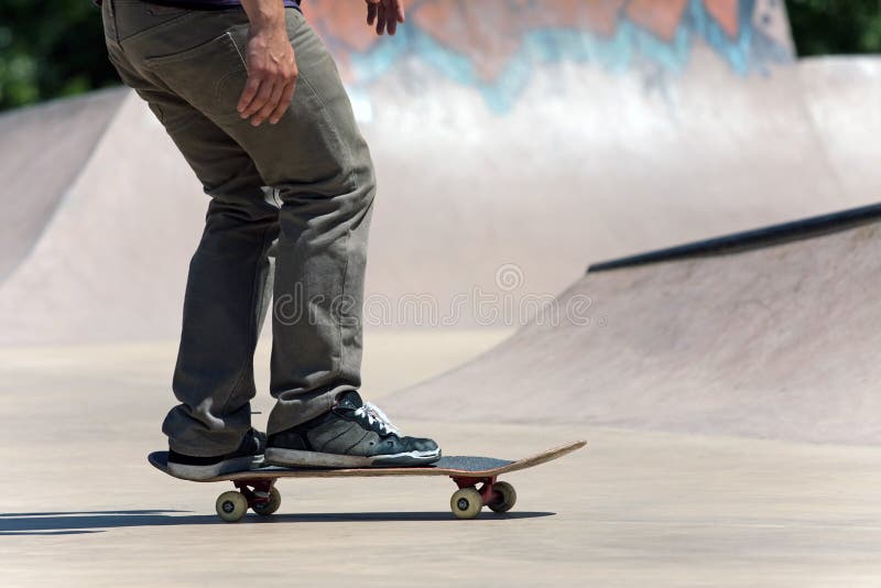 Skateboarder on the Concrete Skate Stock Photo - Image of ramp, black ...