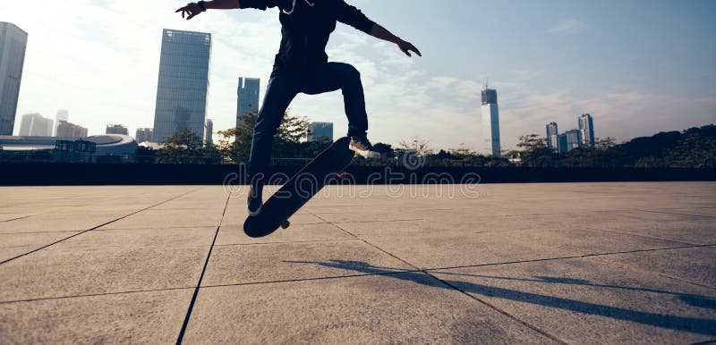 Skateboarder hand up stock image. Image of high, jump - 13782979
