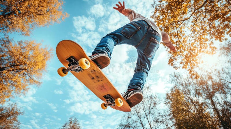 Dynamic Mid Air Skateboard Action Shot Stock Photos - Free & Royalty ...