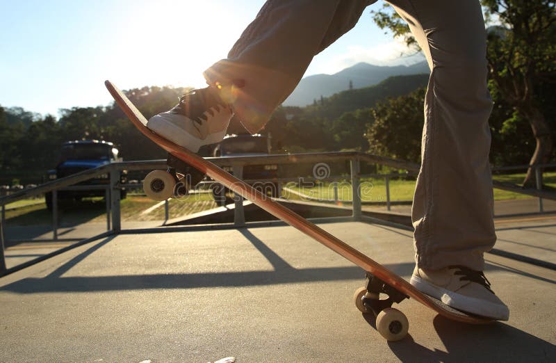 Skateboarder Riding on Skateboard Stock Photo - Image of healthy ...